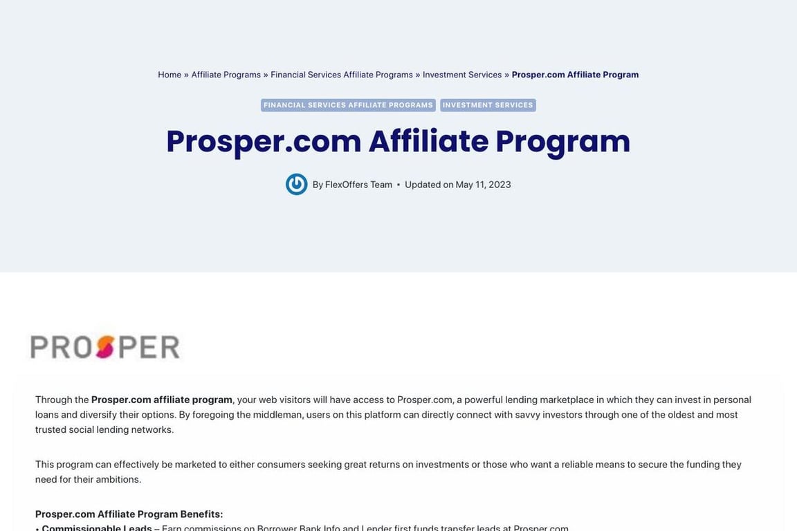 Prosper Affiliate Program: Everything You Need to Know (2025)