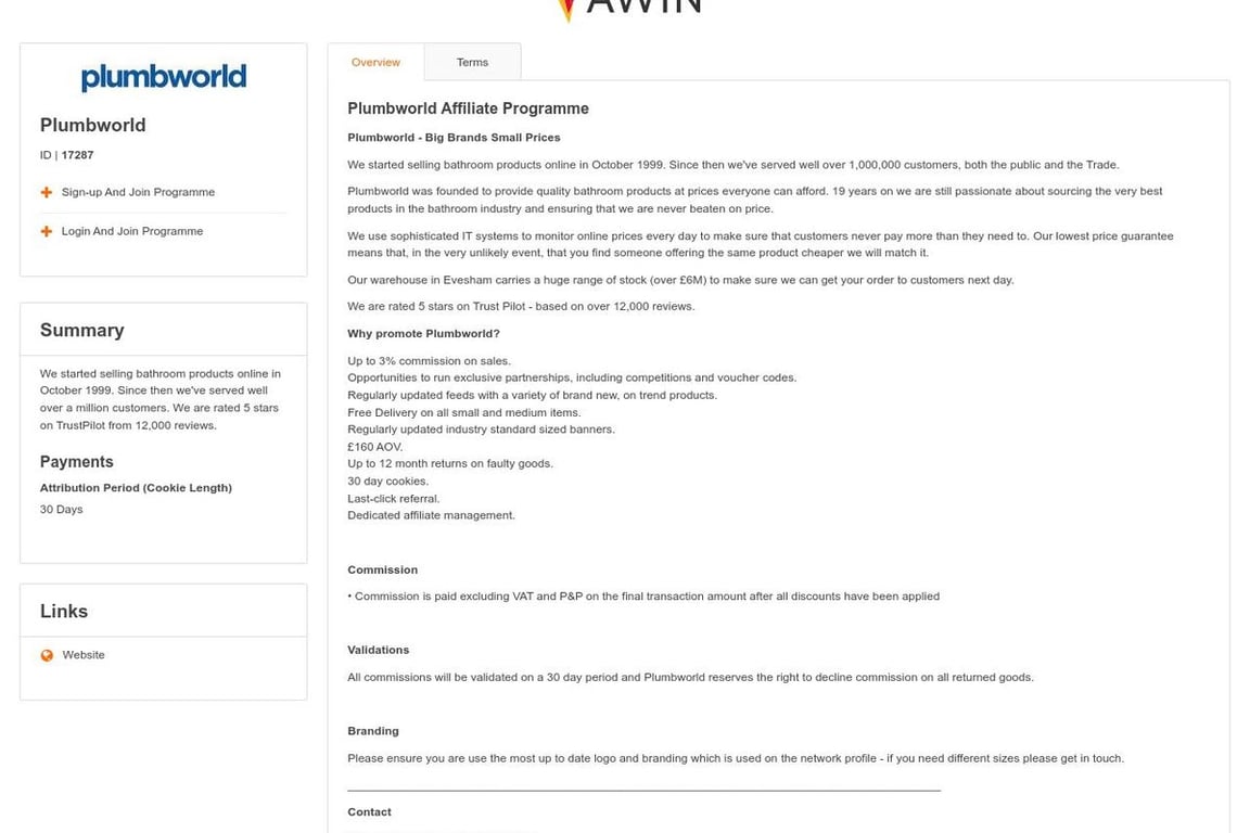 Plumbworld Affiliate Program: Everything You Need to Know (2025)