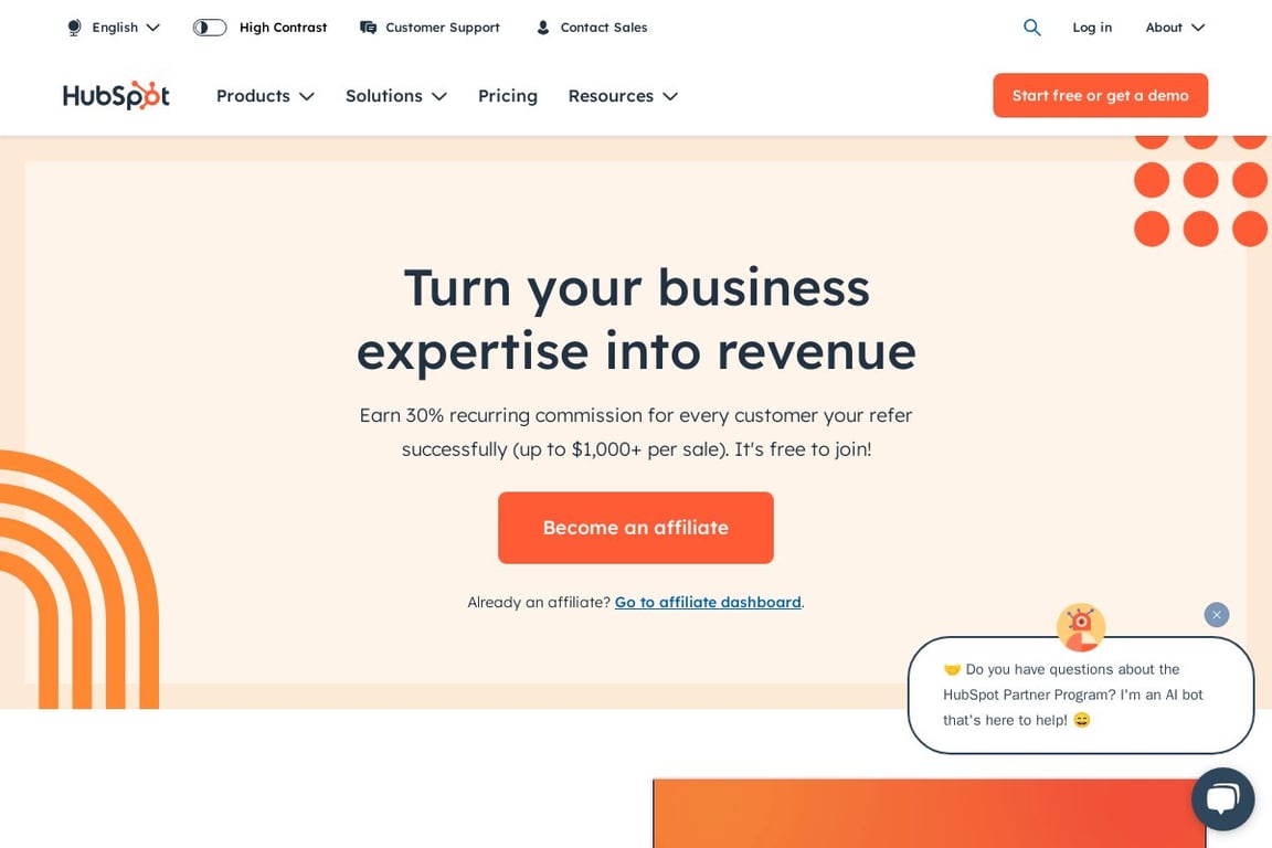 HubSpot Affiliate Program: Commission & Program Details (2026)